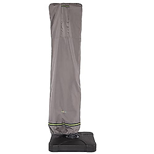 Duck Covers Soteria Waterproof 101 Inch Patio Offset Umbrella Cover with Integrated Installation Pole