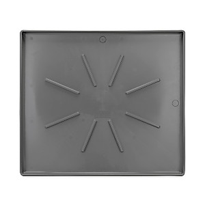 Camco Washing Machine Drain Pan | 31-inches x 35-inches (OD); 29-inches x 33-inches (ID) | Pewter (20788)