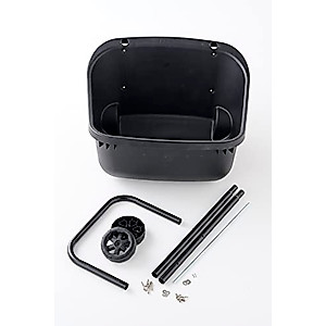 MAZE 48 Gallon Geared Two Compartment Compost Tumbler and MAZE Compost Cart