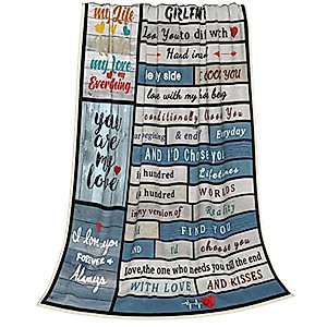 Girlfriend Gifts,Gifts for Girlfriend Blanket,to My Girlfriend Blanket Birthday Gifts for Her,Anniversary Valentine Girlfriend Gifts from Boyfriend 60"X 50" Girlfriend Graduation Gift