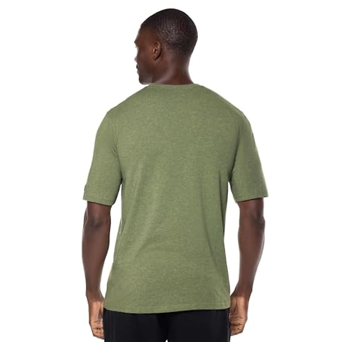 Coolibar UPF 50+ Men's Morada Everyday Short Sleeve T-Shirt - Sun Protective (Large- Light Green)