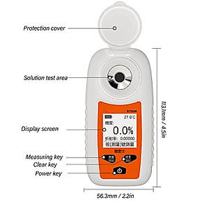 ST335A Digital Display Saccharimeter Refractometer Fruit Sugar Meter High Precision Sugar Detection Measurement Sweetness Tester