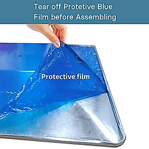 Heat Reflector Shield for Glass Tube Heater, 4-Sided Pyramid Patio Heater Replacement Top - Hole Distance 2 3/4 Inches