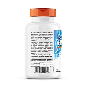Doctor's Best Glucosamine Chondroitin Msm with OptiMSM Capsules, Supports Healthy Joint Structure, Function & Comfort, Non-GMO, Gluten Free, Soy Free, 240 Count (Pack of 1)
