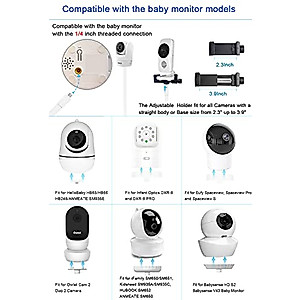 67" Adjustable Height Baby Monitor Floor Stand Holder for Infant Optics DXR-8 Pro,eufy HelloBaby and ANMEATE Baby Monitor,Owlet Kidsneed and BabySense Monitor，Also for Cameras with 1/4 Screw Mount