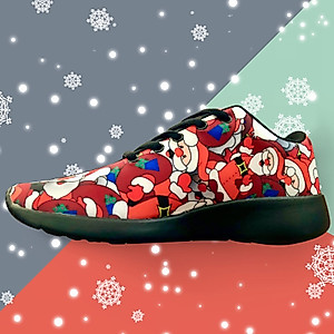 Guldnds Pair Of Xmas Short Boots Exquisite Women Christmas Unisex Adults Fashion Sneaker Low Top Lace up Casual Shoes