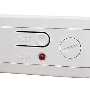 LFI Lights | Compact Combo Red Exit Sign with Emergency Lights | White Housing | All LED | Adjustable Light Bar | Hardwired with Battery Backup | UL Listed | (2 Pack) | COMBOLP-R