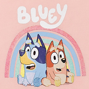 Bluey Bingo Toddler Girls Fleece Hoodie and Leggings Outfit Set Pink/Purple 2T