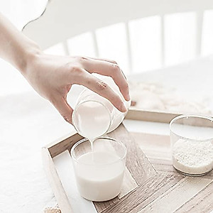 Bedside Night Water Carafe Set with Tumbler Glass Water Carafe Set Clear Juice Water Pitcher and Cup Bottle for Bedroom Bathroom Kitchen (Small(370+200ml), ‎Transparent)