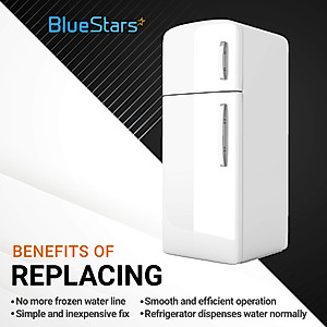 BlueStars WR49X10173 Refrigerator Dispenser Water Tube Heater Kit - Compatible with G.E & Kenmore Refrigerators - Replaces PS1766223 1381601 AP4318572