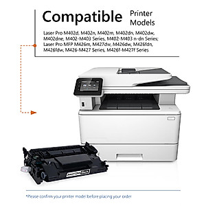 26A Black Toner Cartridge 3-Pack (with Chip) | 26A Toner Cartridge Replacement for HP26A Toner 26X CF226X Compatible with Laser Pro M402-M403, M402-M403 n-dn; MFP M426-M427, M426f-M427f | 26A CF226A