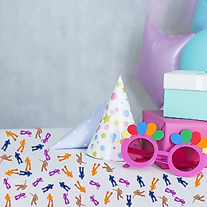 100pcs Disco Confetti, Purple&Blue Glitter 70s 80s Disco Ball Table Confetti, Disco Sign Paper Scatters, Dance Party/Night Disco Themed Party Table Decoration