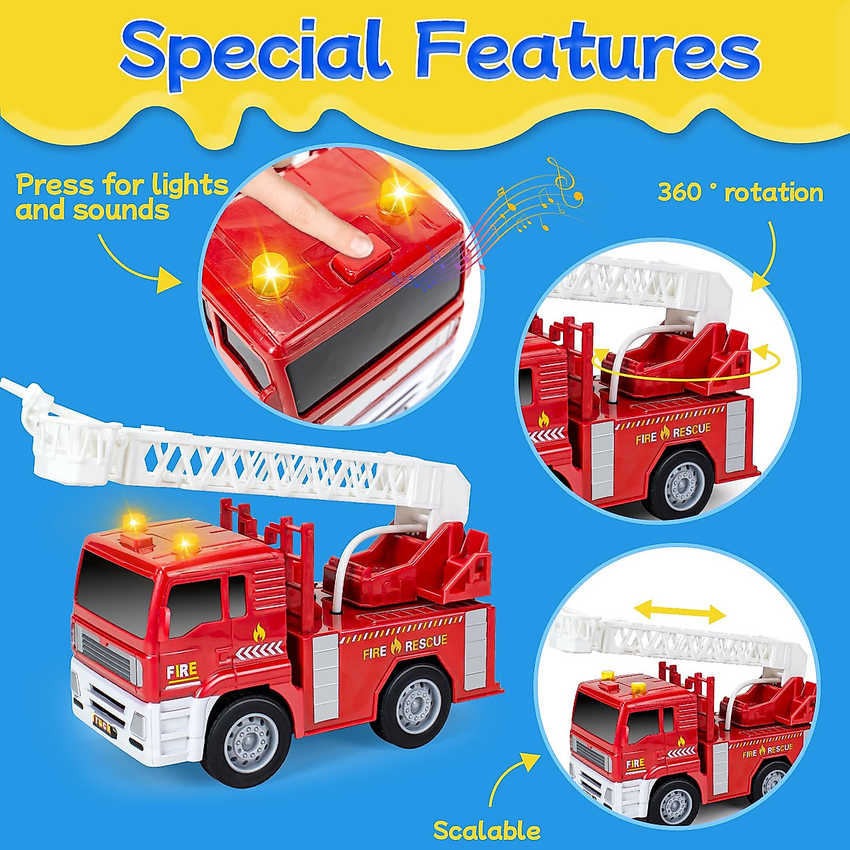 Ynanimery Take Apart Toys for 4 5 6 Year Old Boys, Construction Vehicle Toys 5 in 1 Robot, Boys Toys Building Truck Set, Birthday for Kids - Yellow