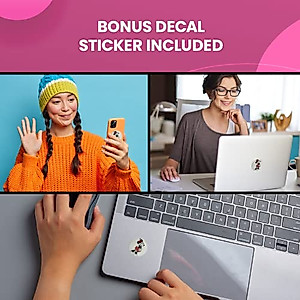 Disney Minnie Mouse Hands Cell Phone Holder with Bonus Decal Sticker- Cute Cell Phone Stand for Desk Home/Office-Universal Desk Phone Stand Compatible with Android/iPhone and More- White Minnie Decal