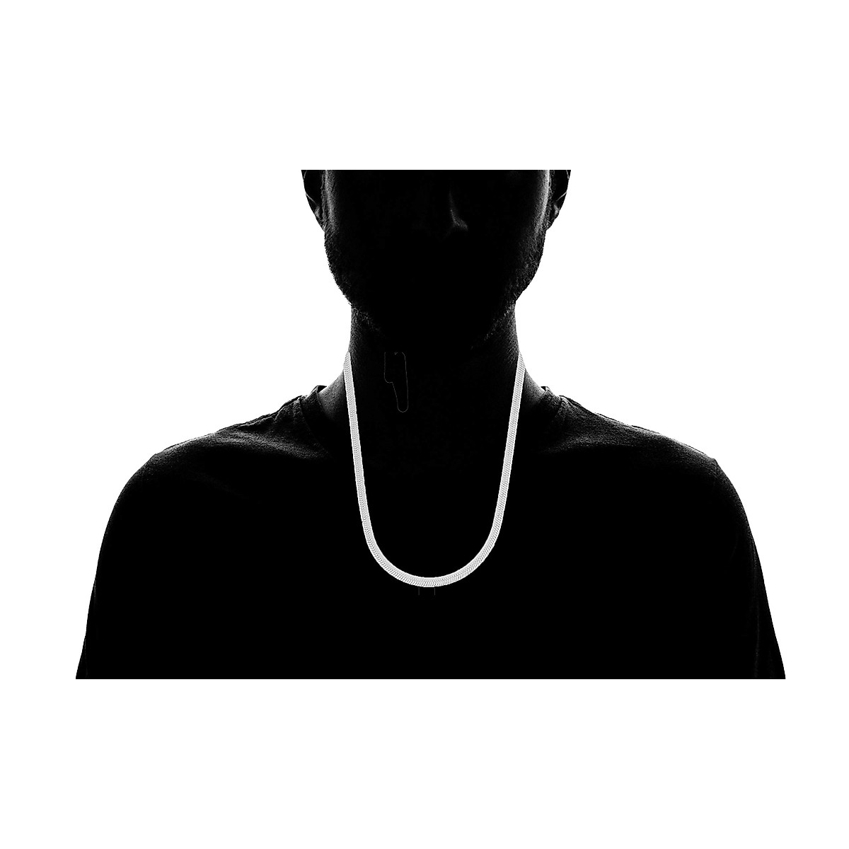 AUTHENTIC STERLING SILVER 925 Flat Herringbone Flex Chain Necklace, Flat Snake Necklace, 2.5M- 5.5MM. 16-30 Jewelry For Women Men, High Shine 16-30