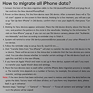 AMZPILOT Compatible for iPhone to iPhone Transfer Cable, iOS 14 to 8 pin OTG Cable Male to Male Data Migration Wired Cord Sync Photo/Video, for iPhone Series 13/12 Mini/Pro Max/11/Xs/Xr/X/8 - 1FT