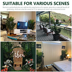 Ruopei 5ft Artificial Palm Trees for Outdoor 2 Pack - Tall Fake Tree for Living Room Faux Large Floor Plant Tropical Plants Indoor with Pot Office Home Bedroom Decor