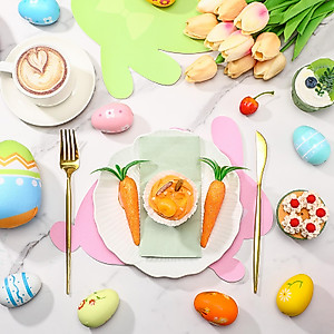 Remerry Leather Halloween Bat Placemats Set of 6 Happy Halloween Black Gothic Place Mats Waterproof Leather Washable Halloween Table Mat for Halloween Party Decorations Kitchen Dining Table