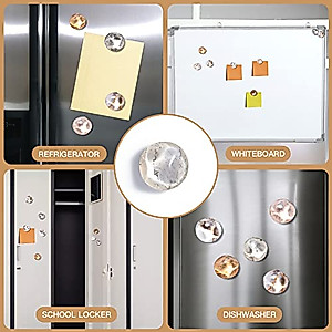 STARUBY 25 Pcs Fridge Magnets Marble Texture Refrigerator Magnets Cute Decorative Magnets Office Kitchen Magnets Glass Magnets Fridge Locker Magnets for Whiteboard,Dia 0.78 inch