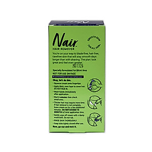 Nair Hair Remover, Sensitive Formula, Bikini Cream With Green Tea, 1.7 fl oz by Nair