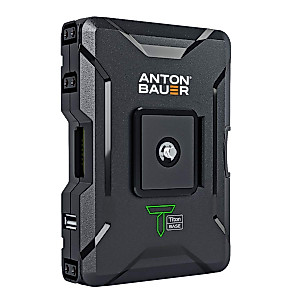 Anton Bauer Titon Base Kit, 68Wh/14.4V Battery, Compatible with Blackmagic Pocket Cinema 4K / 6K, LEMO and LP-E6, Lithium Battery Pack, Battery Replacement, Quick Release Battery