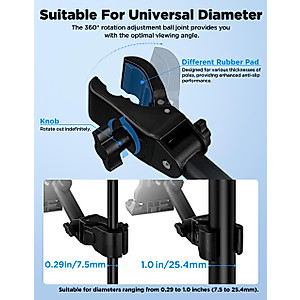 LZSIG Updated Tablet Mount Holder for Mic Stand, Adjustable Microphone Music Stand iPad iPhone Holder Stand, Compatible with Kindle, Android, All 4.7 to 13.5-inch Tablets & Smartphones (L)