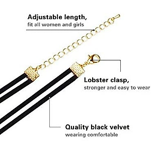 Black Velvet Necklace Classic Necklace (3 pieces)