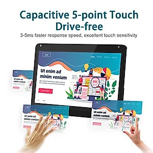 Lesown 7 inch Raspberry Pi Monitor Touchscreen with Case, Touch Display 7 inch Monitor Raspberry Pi 5 Screen 1024x600 IPS Small HDMI Monitor Speakers for Raspberry Pi 5 4 3 Win, Driver Free