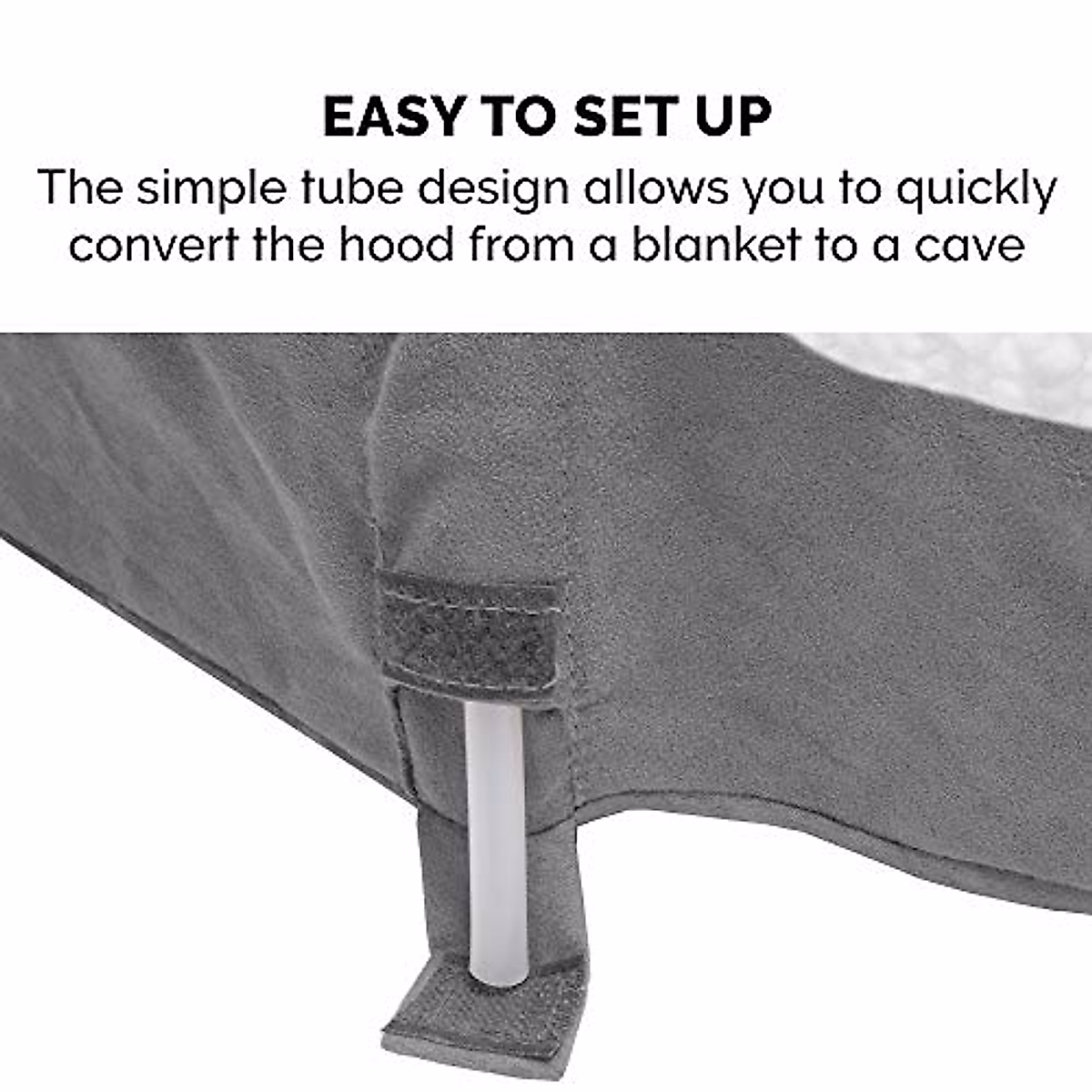 Furhaven 35" Round Cooling Gel Dog Bed for Large/Medium Dogs w/ Removable Washable Cover, For Dogs Up to 50 lbs - Sherpa & Suede Snuggery - Gray, 35-inch