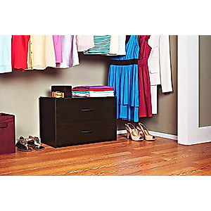 ClosetMaid 1568 Stackable 2-Drawer Horizontal Organizer, Espresso