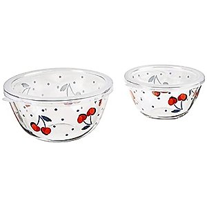 Kate Spade Vintage Cherry Dot 2-Piece Round Storage Set, 3.95 LB, Multi