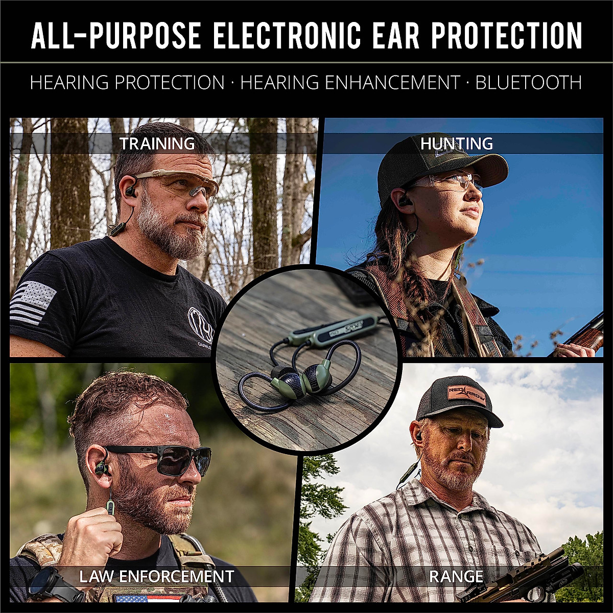 ISOtunes Sport ADVANCE BT Shooting Earbuds: Tactical Bluetooth Hearing Protection (OD Green)