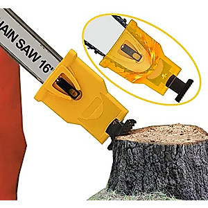 Nziqaz Chainsaw Sharpening Jig Kit, Portable Hand Crank Chainsaw Sharpeners Contains 3pcs Grinding Rod for All Kinds Of Chain Saws Blade and Electric Saw, for DIY Lumberjack, Garden Worker, Yellow