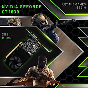 HP EliteDesk 800 G3 Computer Desktop PC, Intel Core i5-6500, 16GB RAM, 512GB M.2 SSD (Fast Boot), 1TB HDD, GeForce GT 1030 2GB, Gaming KB & M, Windows 10 Pro (Renewed)