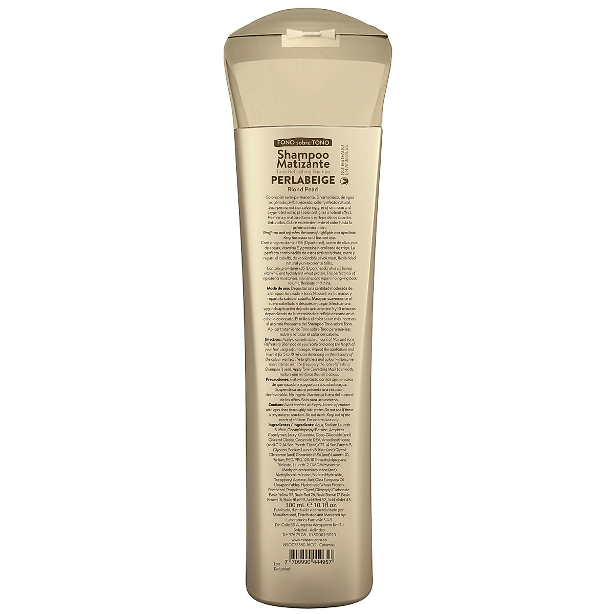 naissant Perla Beige Hair Purple Shampoo | Eliminates Brassiness | Neutralizes Yellow & Orange Tones | Paraben, Ammonia & Sulfate Free | Pro-Vitamin B5, Olive Oil & Honey (Perla Beige) 10.1 Fl Oz