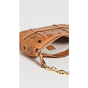 MCM Women's Delmy Visetos Shoulder Mini Bag, Cognac, Brown, Tan, Print, One Size