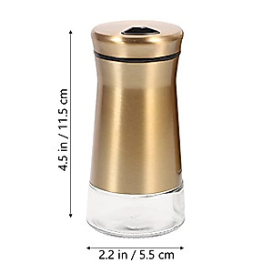 Hemoton 2Pcs Seasoning Shaker Visible Pepper Shakers Condiment Bottles Kitchen Salt Jars Bottles