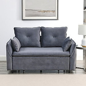 Ucloveria Pull Out Couch Sofabed, Grey