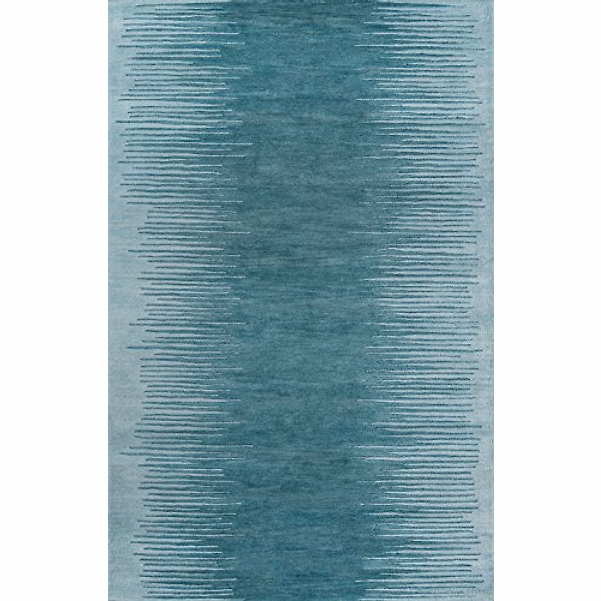 Momeni Rugs Delhi Collection 100% Wool Hand Carved & Hand Tufted Contemporary Area Rug, 8' x 10', Aqua Blue