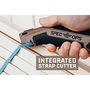 Spec Ops Tools Utility Knife with Retractable Blade, Includes 5 Extra Blades in Handle Storage