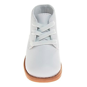 Josmo Baby Boys Girls Unisex Walking Shoes First Step Walker - Lightweight Synthetic Dress Boots Non-Slip Bottom High top -White/Pink (Size 4 Infant)