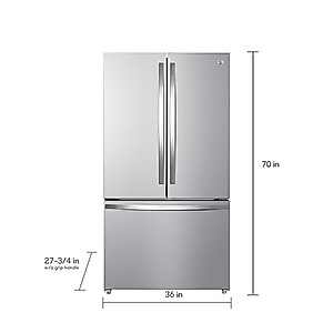 Kenmore 46-75515 Counter-Depth French Door Refrigerator/Freezer with Fingerprint-Resistant Stainless Steel, Ice Maker, Quiet and Energy Efficient Inverter Compressor, 36 Inch