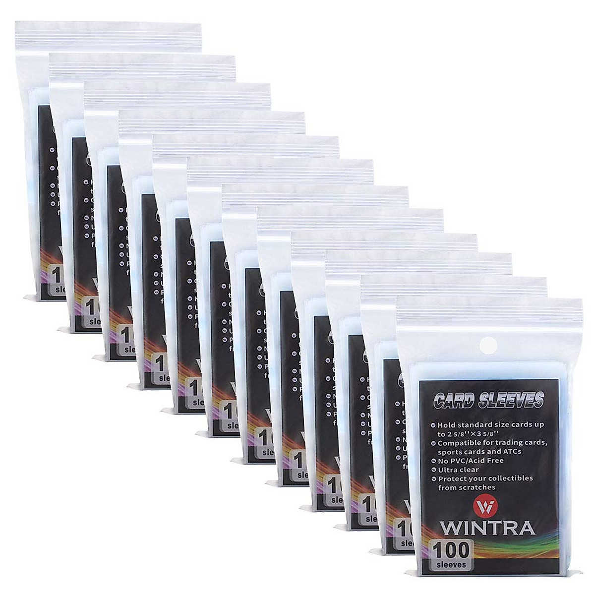 WINTRA 1200 Count Ultra Clear Penny Card Sleeves,Soft Card Protectors for Baseball Cards, Sleeved Trading Cards