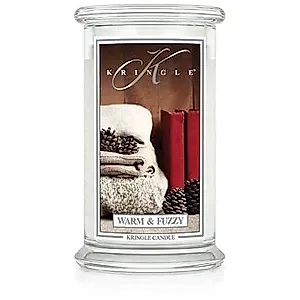 Warm Fuzzy Large 2-Wick 22 oz 100 Hour Hour Jar by Kringle Candles