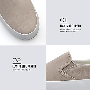 JABASIC Women Slip-on Platform Loafers Casual Comfortable Loafer Shoes (8,Beige)