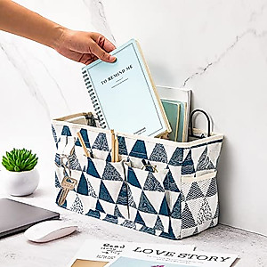 Wall Hanging Storage Bag 4 Pcs Wall Mounted Pocket Cotton Hanging Shelf Organizer with Sticky Hooks Multifunctional Over The Door Organizer Bin Bedside Storage Bag Wall Hanging Bag for Bunk Kitchen