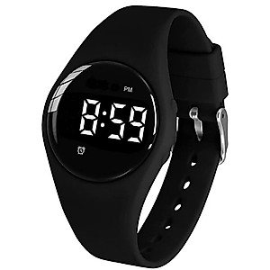 e-vibra Vibrating Alarm Watch, Water Resistant Potty Training Watch Rechargeable Medical Reminder Watch with Timer and 15 Daily Alarms (Black)