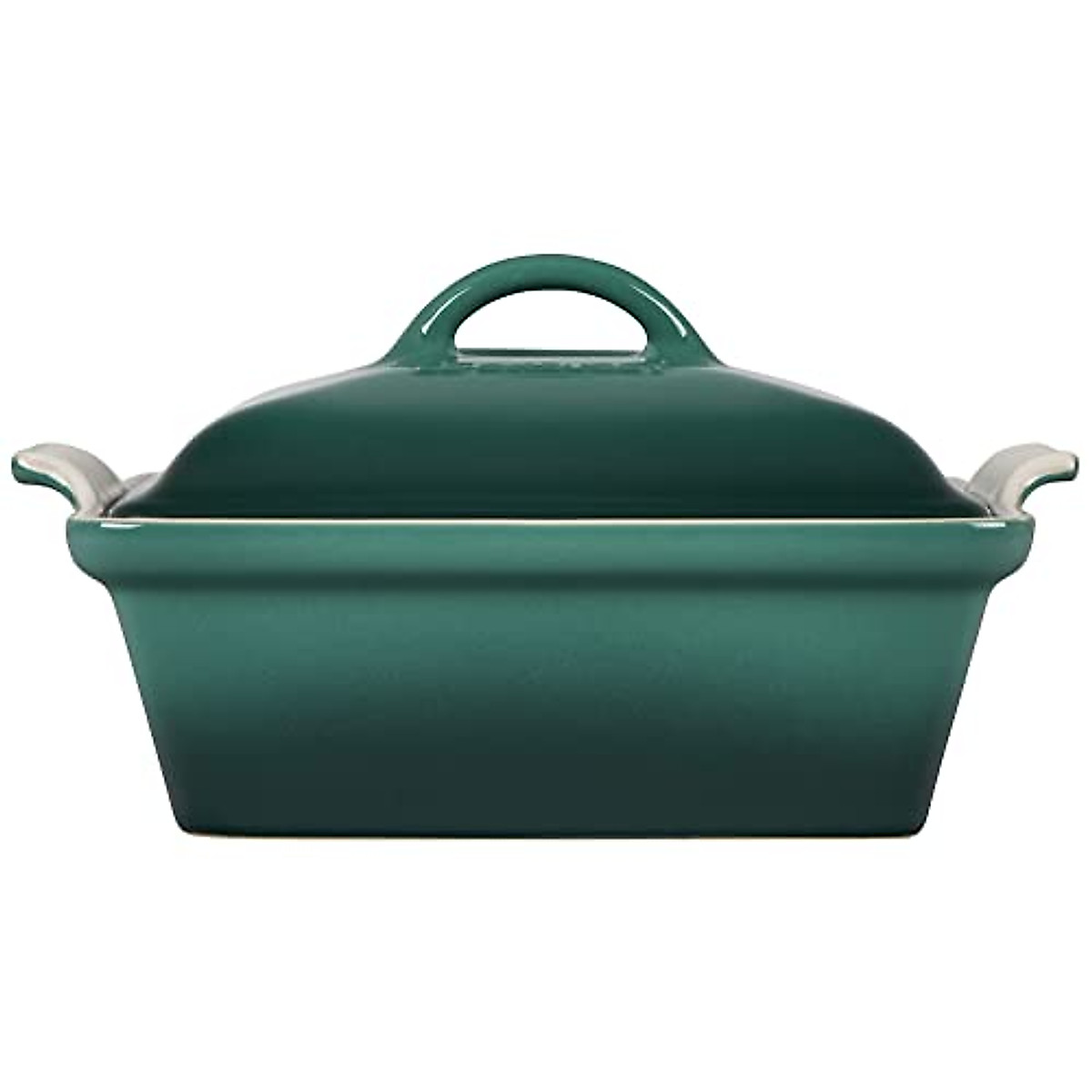 Le Creuset Stoneware Heritage Covered Square Casserole, 9-Inch, Artichaut