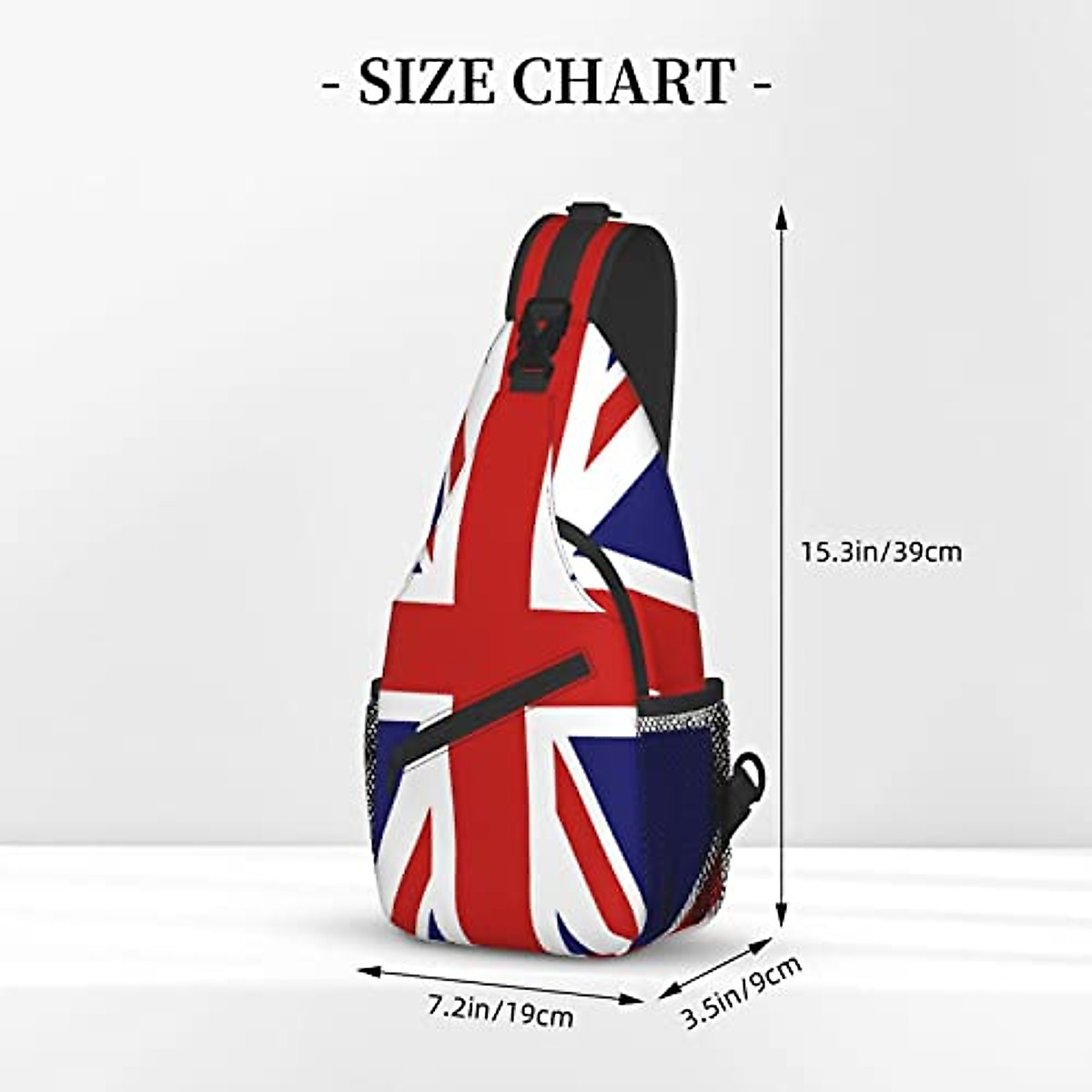 British Flag Britain English England Crossbody Sling Backpack Sling Bag Travel Hiking Chest Bag Daypack