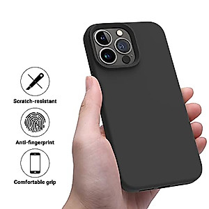OTOFLY Designed for iPhone 14 Pro Case, Silicone Shockproof Slim Thin Phone Case for iPhone 14 Pro 6.1 inch (Black)